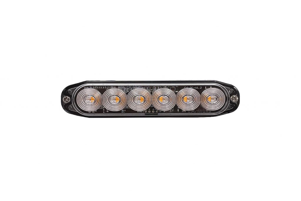 LED Blitzblink med 6 LED´er. Gult blitz med klart glas. Godkendt til ...